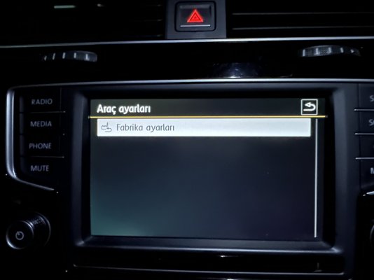 Discovery mib2 car menu ayarlari gozukmuyor